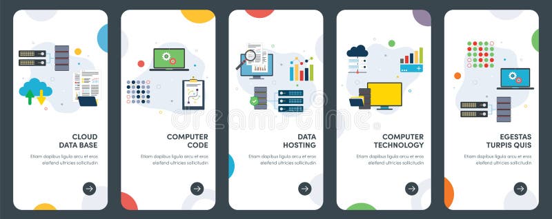 Computer Technology, Data Hosting and Computer Code Stock Vector - Illustration of concept, code ...