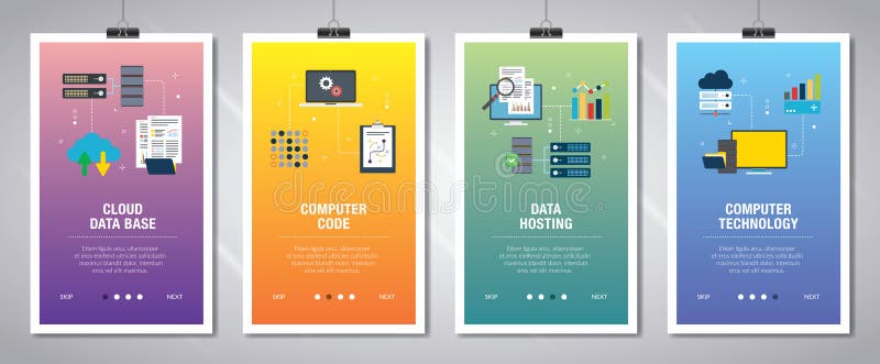 Computer Technology, Data Hosting and Computer Code Stock Vector - Illustration of code ...