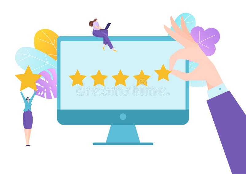 Computer Technology Device Rating Feedback, Tiny Character Hold ...