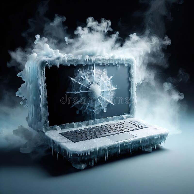 Computer, Technology Failure, Frosty and Cold, Business Stuck, Interior ...