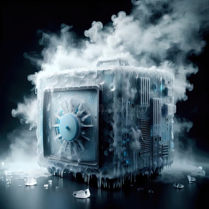 Computer, Technology Failure, Frosty and Cold, Business Stuck, Interior ...