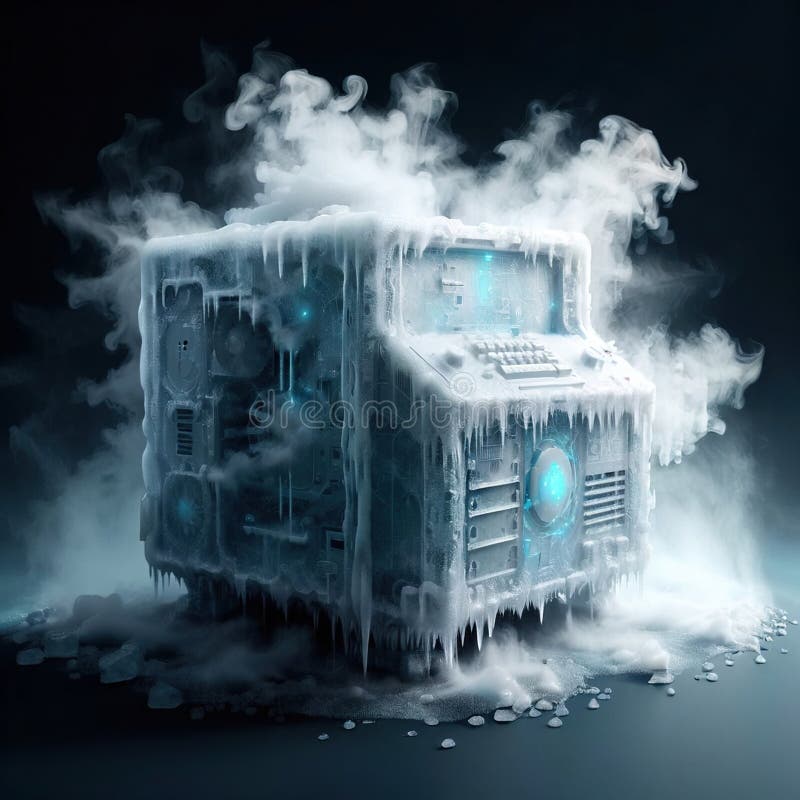 Computer, Technology Failure, Frosty and Cold, Business Stuck, Interior ...