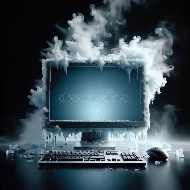 Computer, Technology Failure, Frosty and Cold, Business Stuck, Interior ...