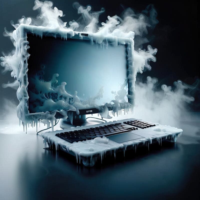 Computer, Technology Failure, Frosty and Cold, Business Stuck, Interior ...