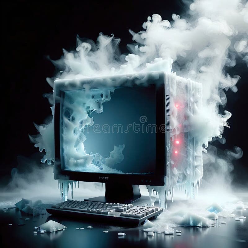 Computer, Technology Failure, Frosty and Cold, Business Stuck, Interior ...