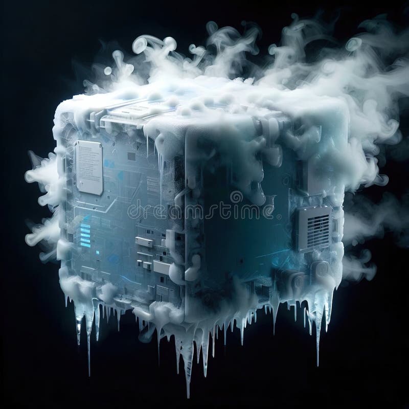 Computer, Technology Failure, Frosty and Cold, Business Stuck, Interior ...