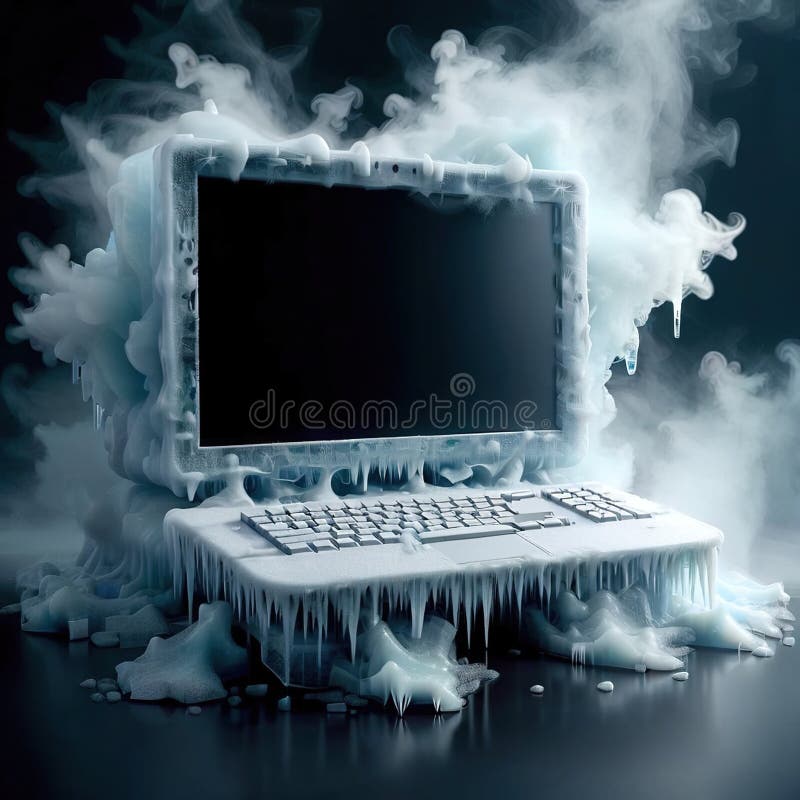 Computer, Technology Failure, Frosty and Cold, Business Stuck, Interior ...