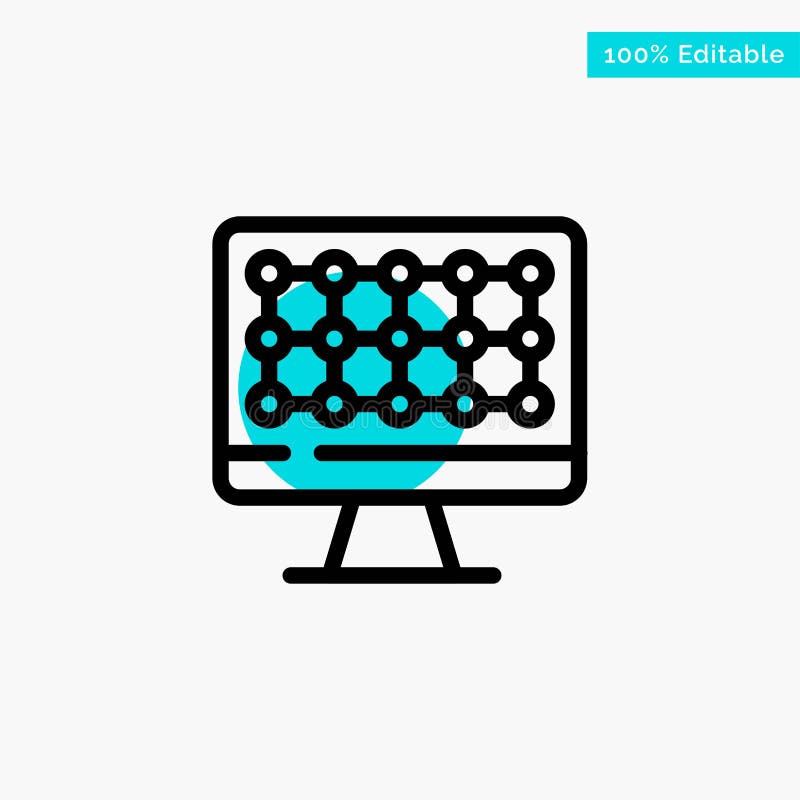 Computer, Technology, Hardware Turquoise Highlight Circle Point Vector ...