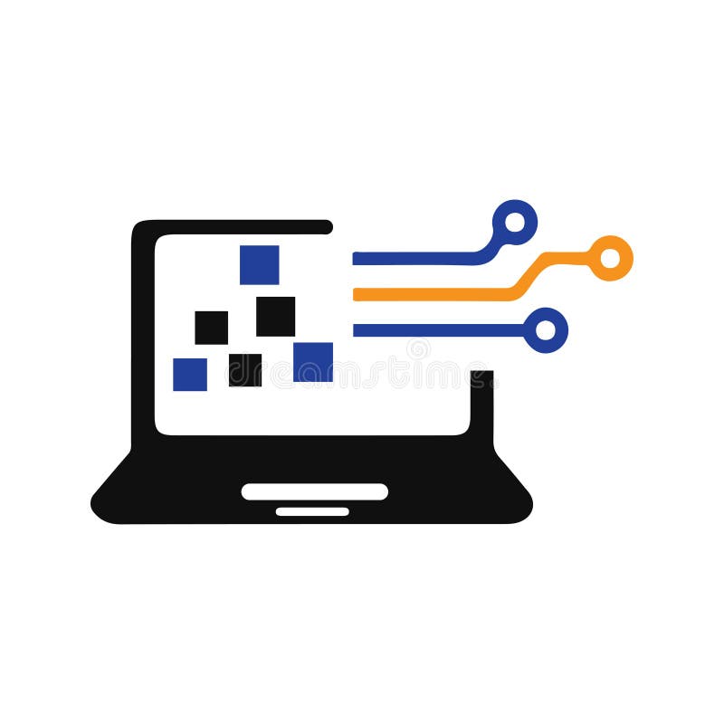 Computer technology icon stock vector. Illustration of vector - 264880976