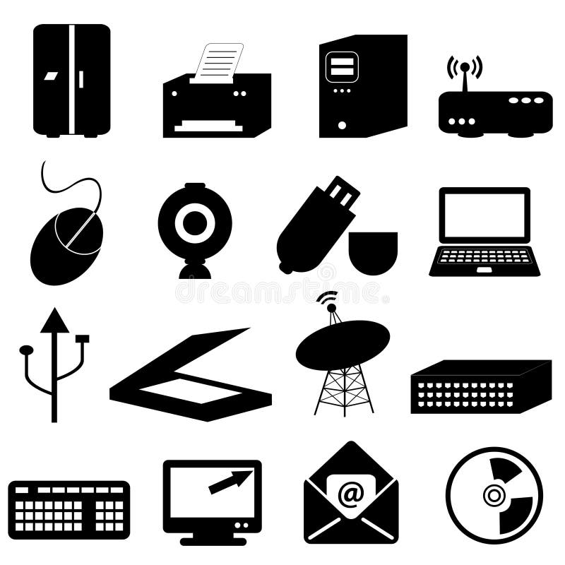 Computer and Technology Icons Stock Vector - Illustration of mouse ...