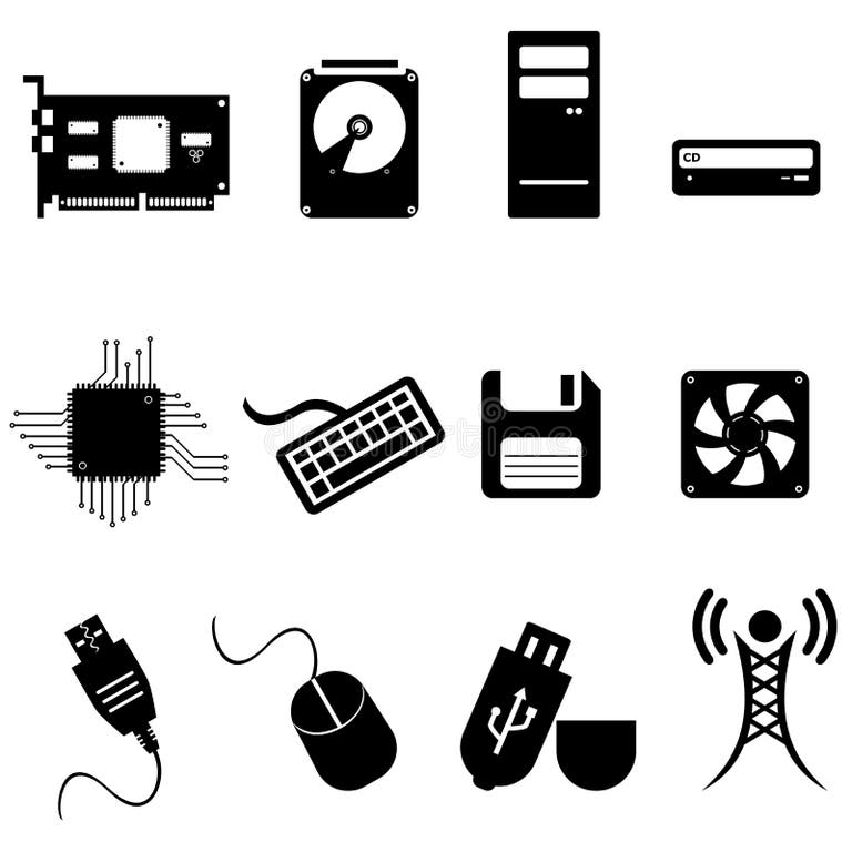 Computer Technology Silhouette Stock Illustrations – 85,773 Computer ...