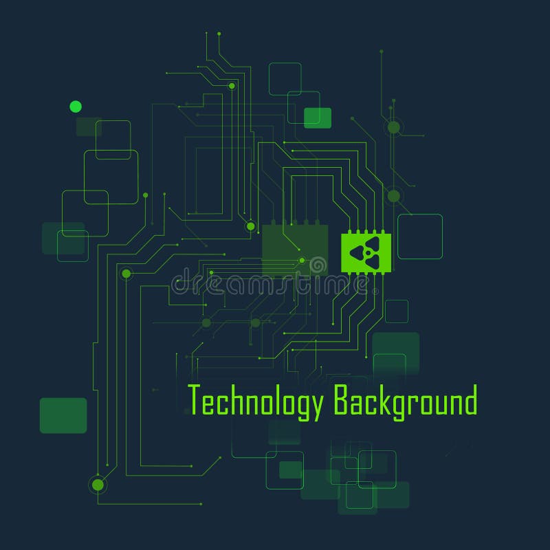 Vector Illustration of Abstract Technology Background Stock Vector - Illustration of digital ...