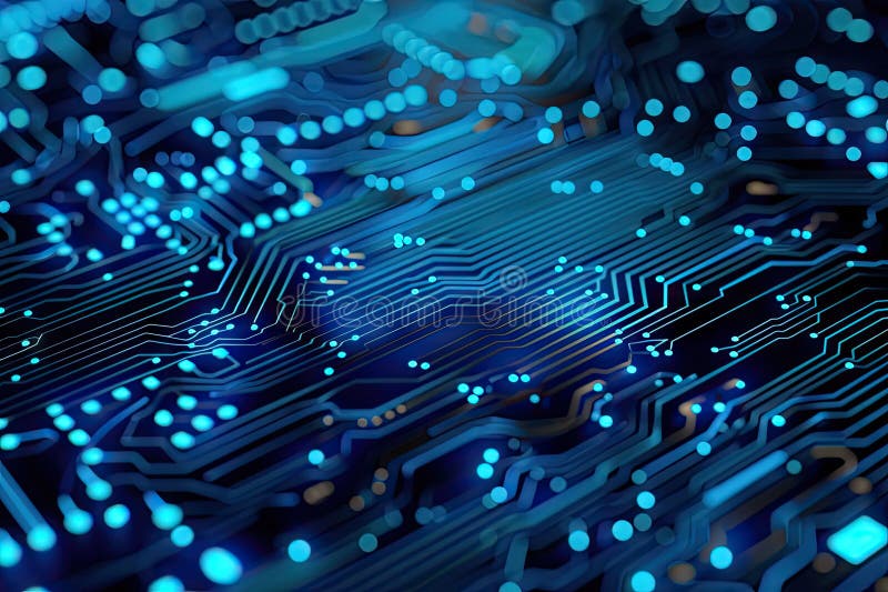Computer Technology Image with Circuit Board Background by AI Generated ...