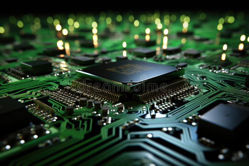 Computer Technology Image with Circuit Board Background, Ideal for ...