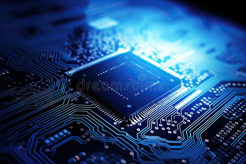 Computer Technology Image with Circuit Board Background, Ideal for ...