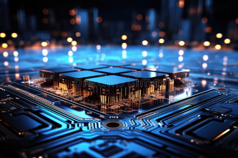 Computer Technology Image with Circuit Board Background, Ideal for ...