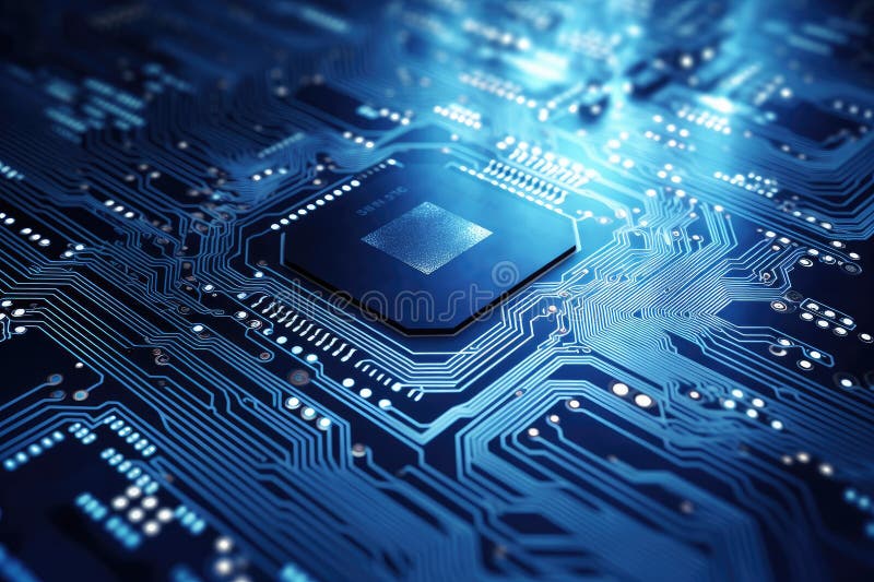 Computer Technology Image with Circuit Board Background, Ideal for ...