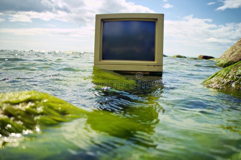 Computer Technology and Ocean Stock Photo - Image of network, connect ...