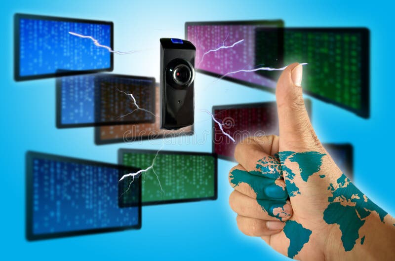 Computer Technology and the People Stock Photo - Image of communicate ...