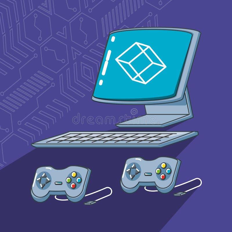 Computer Technology Set Gadgets Stock Vector - Illustration of ...