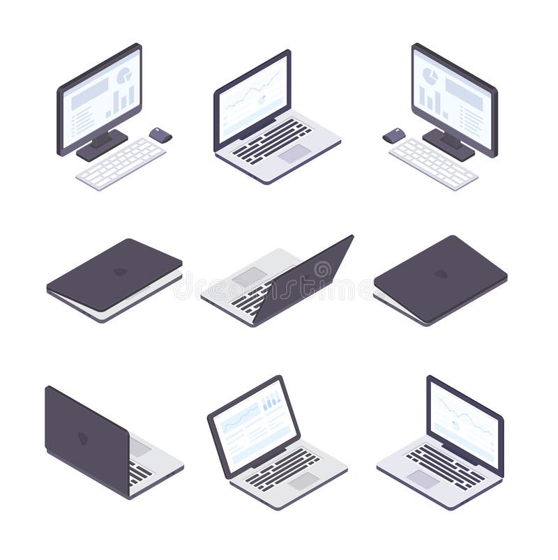 Infographic Charts and Diagrams - Set of Modern Vector Isometric ...