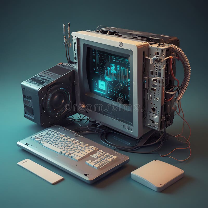 Computer for Technology To Everyone Stock Illustration - Illustration ...