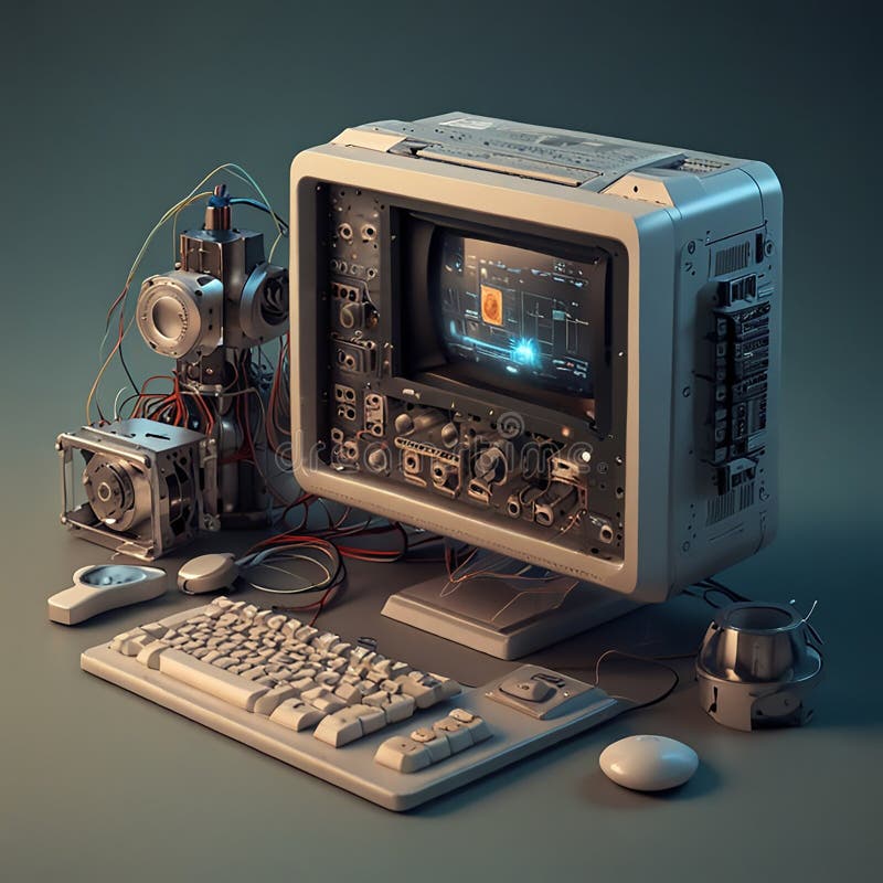 Computer for Technology To Everyone Stock Illustration - Illustration ...