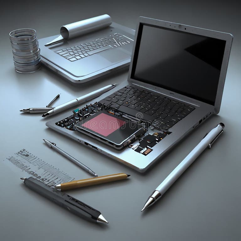 Computer for Technology To Everyone Stock Illustration - Illustration ...