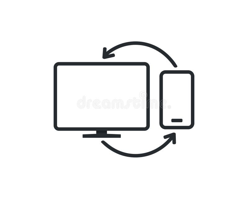 Computer and Telephone Exchange. Illustration Vector Stock Vector ...