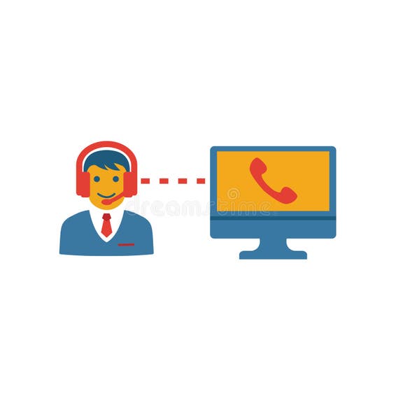 Computer-Telephony Integration Icon. Simple Flat Element from Customer ...