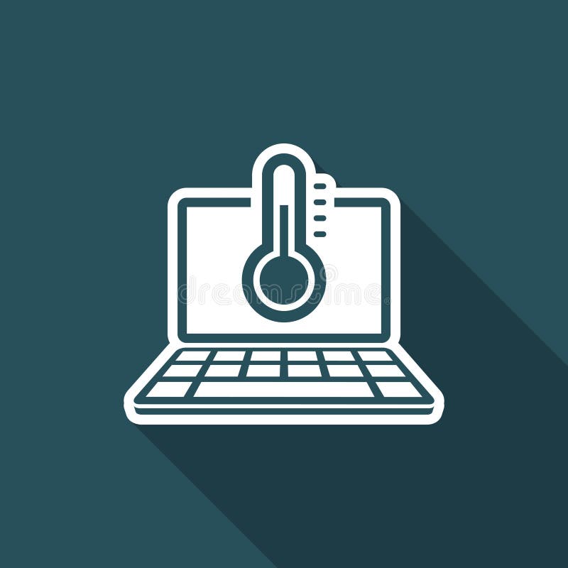 Computer Temperature - Vector Web Icon Stock Vector - Illustration of ...