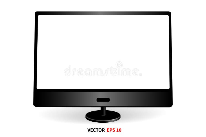 Monitor Front View Template Stock Illustration - Illustration of ...