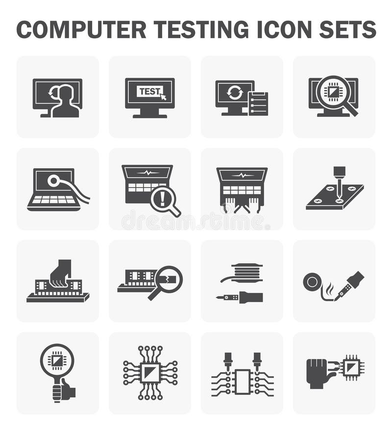 Computer test icon stock vector. Illustration of industry - 100501634
