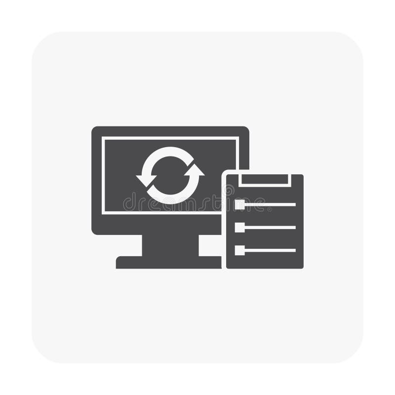 Computer testing icon stock vector. Illustration of icon - 162013934