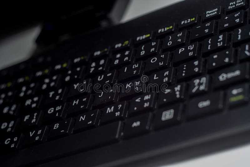 Computer Thai Keyboard, Computer Number, Computer Alphabet Stock Image ...