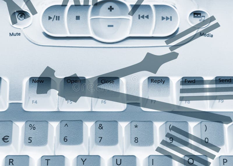 Computer time stock illustration. Illustration of objects - 5061631