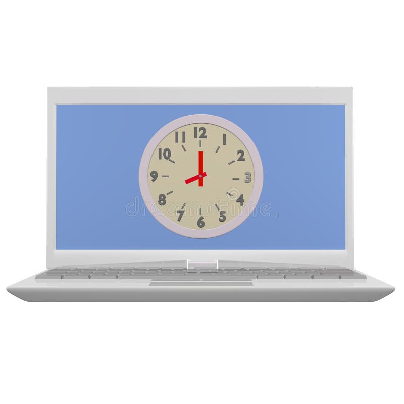 Computer Time Lock stock illustration. Illustration of render - 53562777