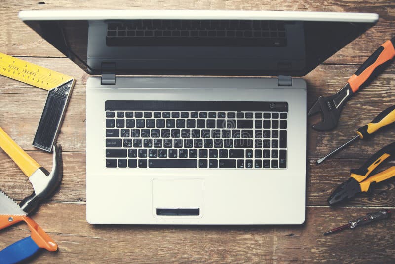 Computer and Tools Conceptual Technology Stock Photo - Image of ...