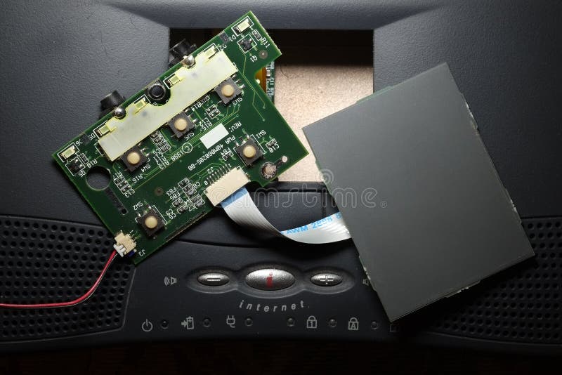 Computer Touch Pad Control Unit Removed from Machine in Close Up. Stock ...
