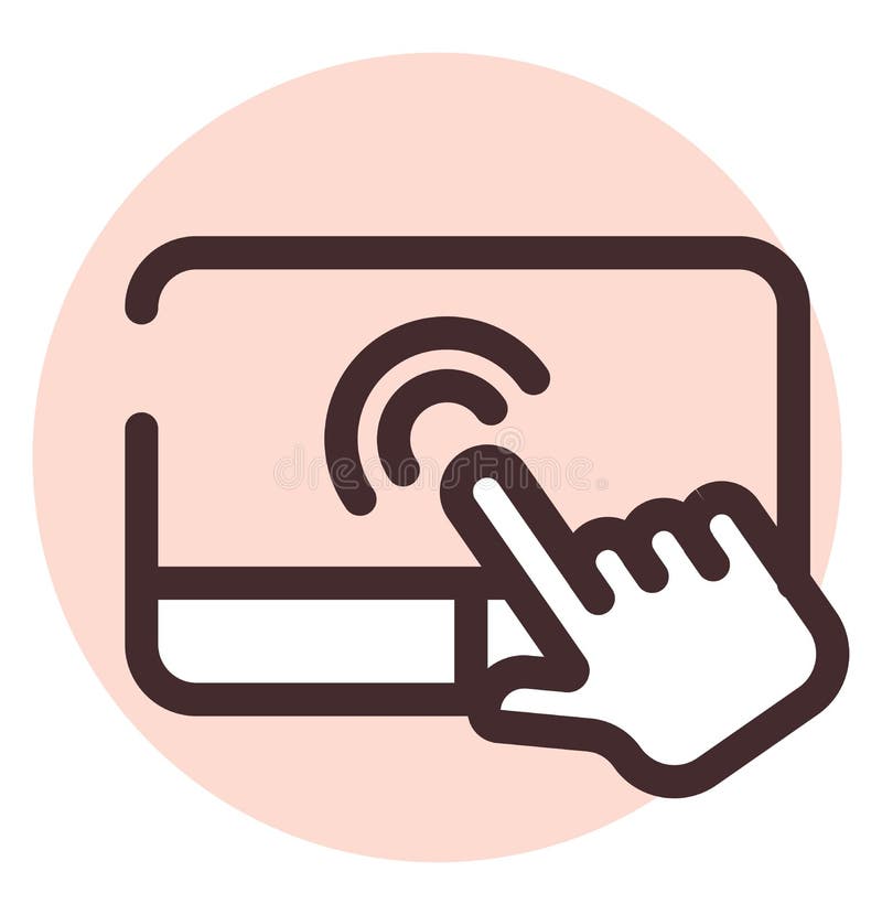 Touchpad Icon Outline Vector. Mobile Digital Stock Vector ...