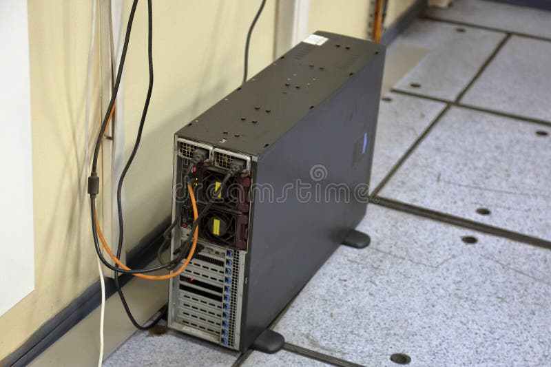 Computer Tower on the Floor Stock Image - Image of unit, personal ...