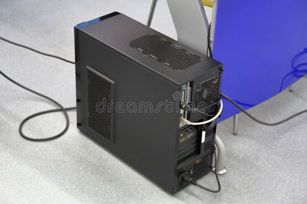 Computer Tower on the Floor Stock Image - Image of datacenter, indoors ...