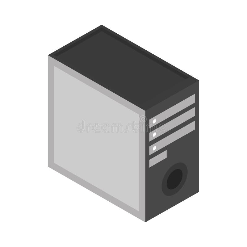 Computer tower technology stock illustration. Illustration of isolation ...