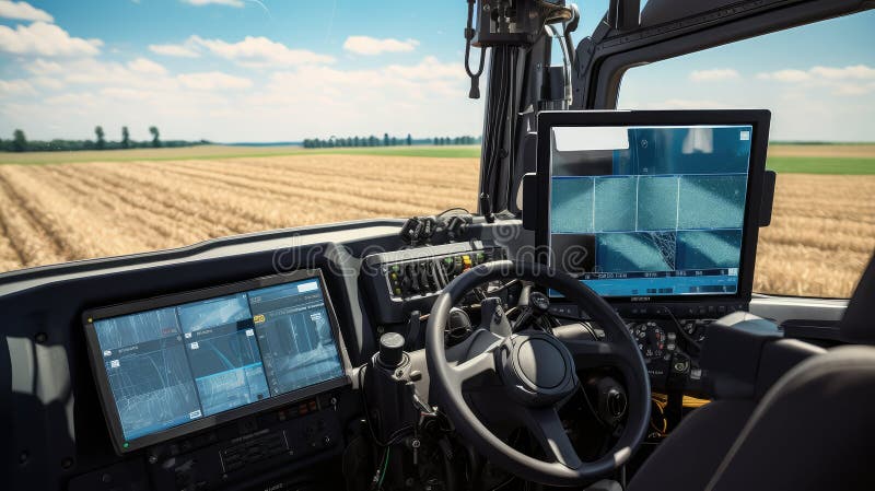 Computer Tractor Technology Stock Illustration - Illustration of ...