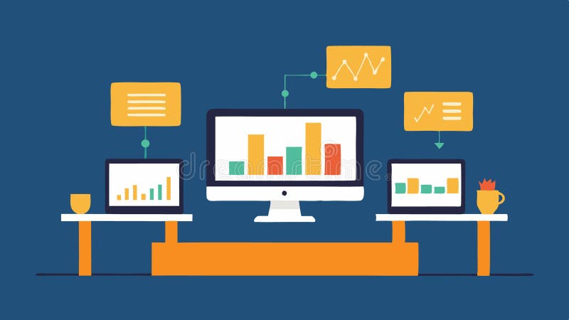 Computer Trading Setup a Minimalist Design of a Desk with Multiple ...