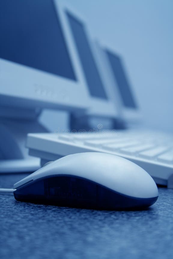 Computer Training Classroom: Mouse Blue Stock Photo - Image of teach ...