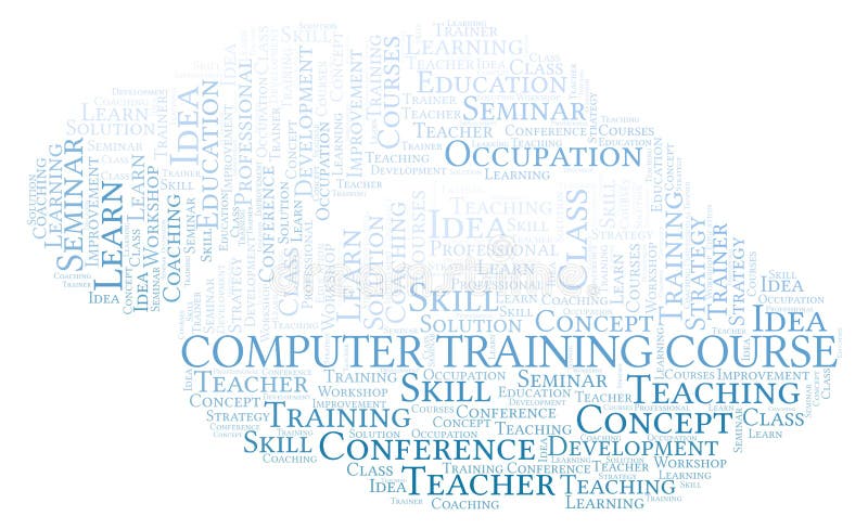 Computer Training Course Word Cloud. Stock Illustration - Illustration ...