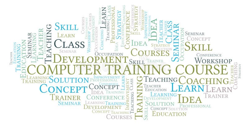 Computer Training Room Word Cloud. Stock Illustration - Illustration of ...