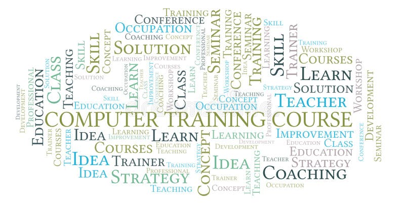 Computer Training Word Cloud. Stock Illustration - Illustration of ...