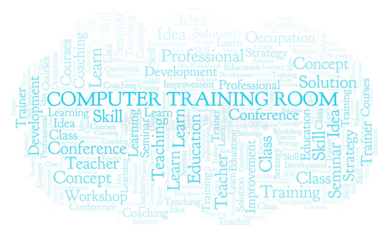 Computer Training Room Word Cloud. Stock Illustration - Illustration of ...